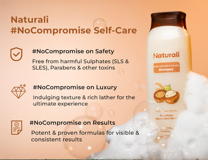 Naturali Daily Strength & Nourish Shampoo for dry & frizzy hair | 2X ...