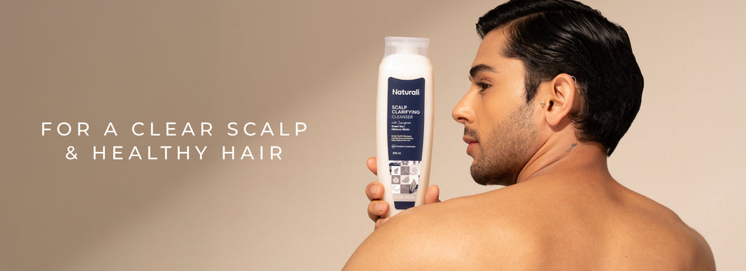 Scalp Clarifying Anti-Dandruff Shampoo for Men — AHA BHA Formula | Naturali